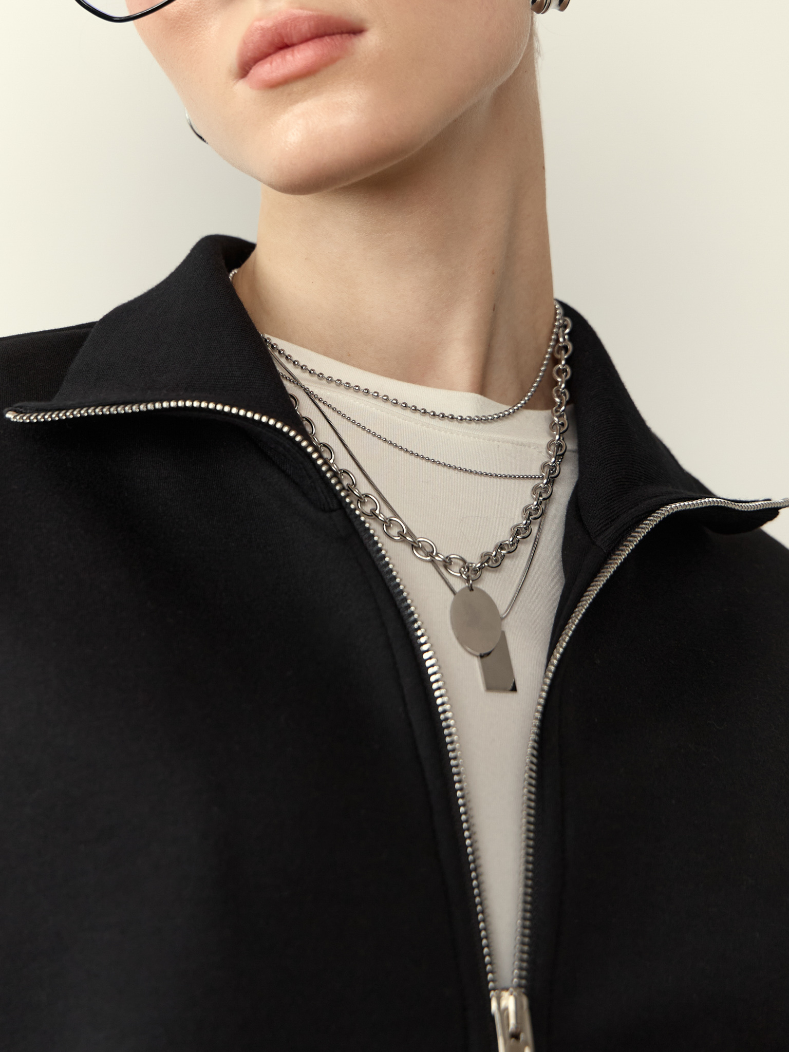 Multi-level chain necklace with pendants :: LICHI - Online fashion store