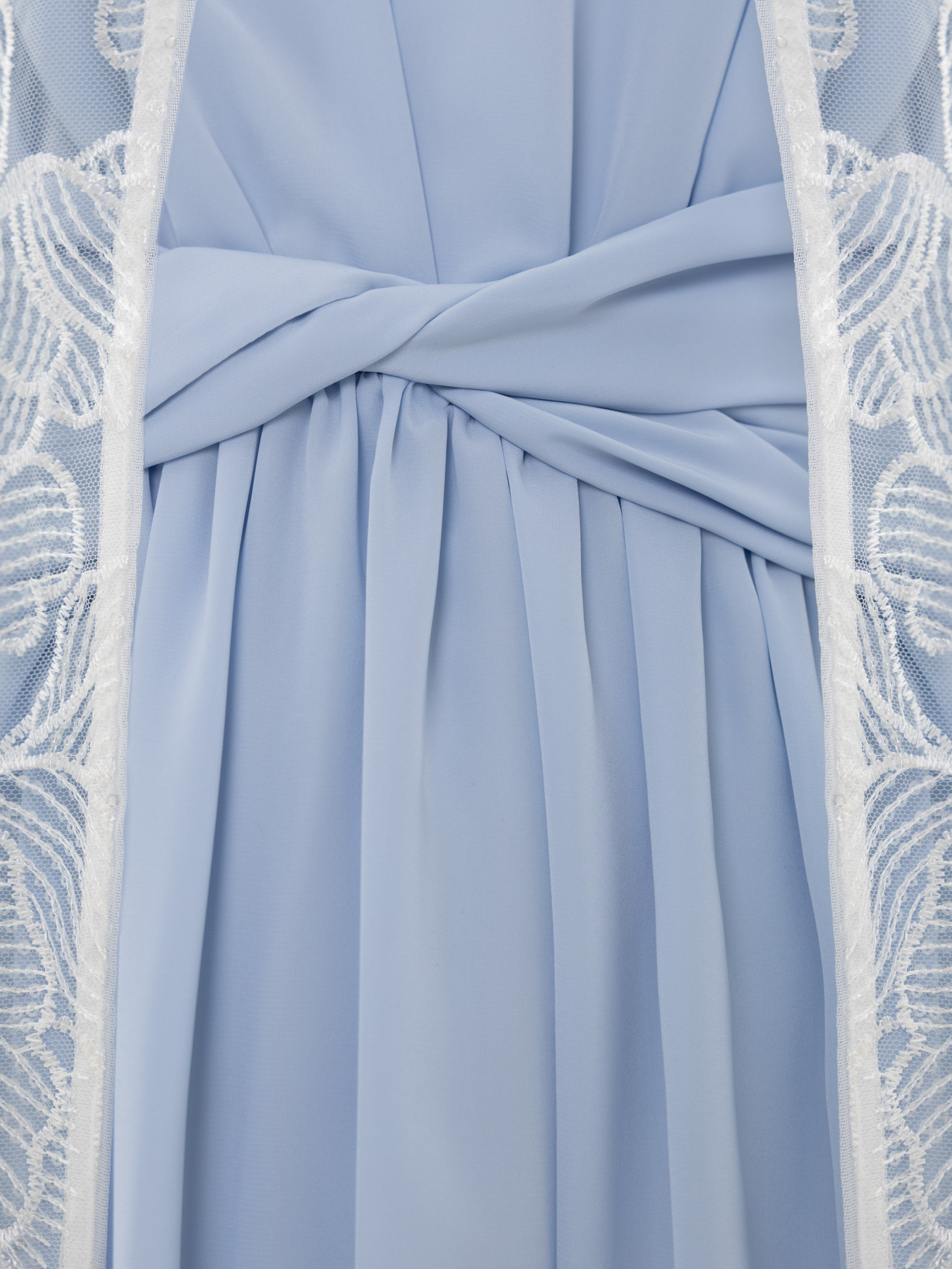 Lightweight maxi dress with draped waist :: LICHI - Online fashion store