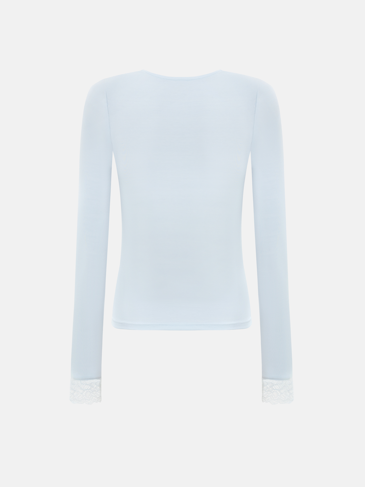 Трикотажный лонгслив с кружевным декором :: LICHI - Online fashion store