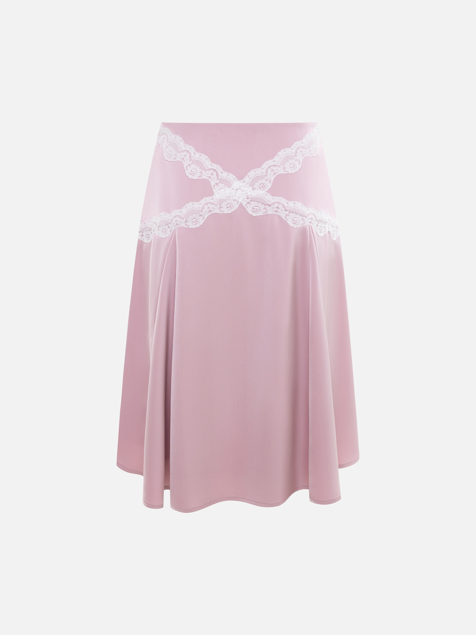 Юбка миди с контрастным кружевом :: LICHI - Online fashion store